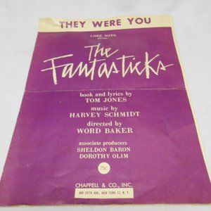 The Fantastics | Other | Rare Vintage Sheet Music They Were You Lore ...